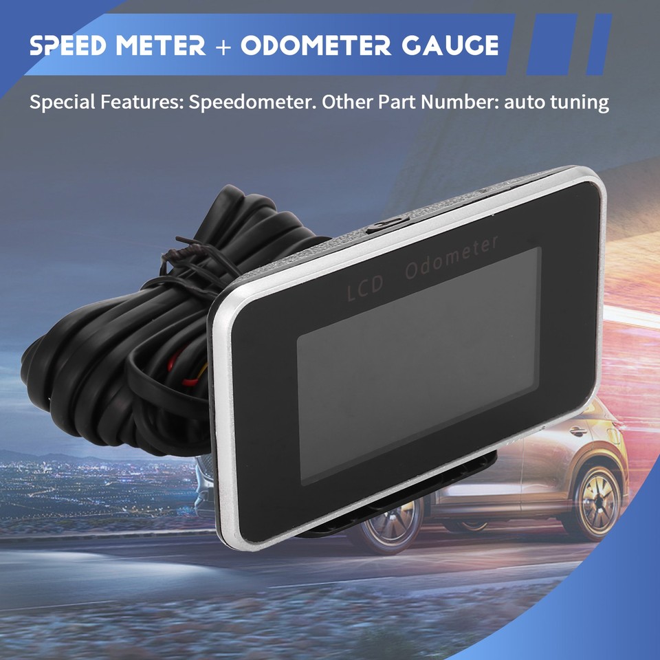 Car Truck 12V/24V 2 IN 1 Functions Digital Speedometer Speed Meter ...