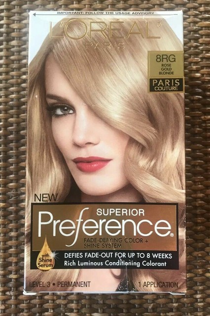 L'Oreal Paris L'Oreal Preference Paris Couture Hair Color, 8RG Rose ...