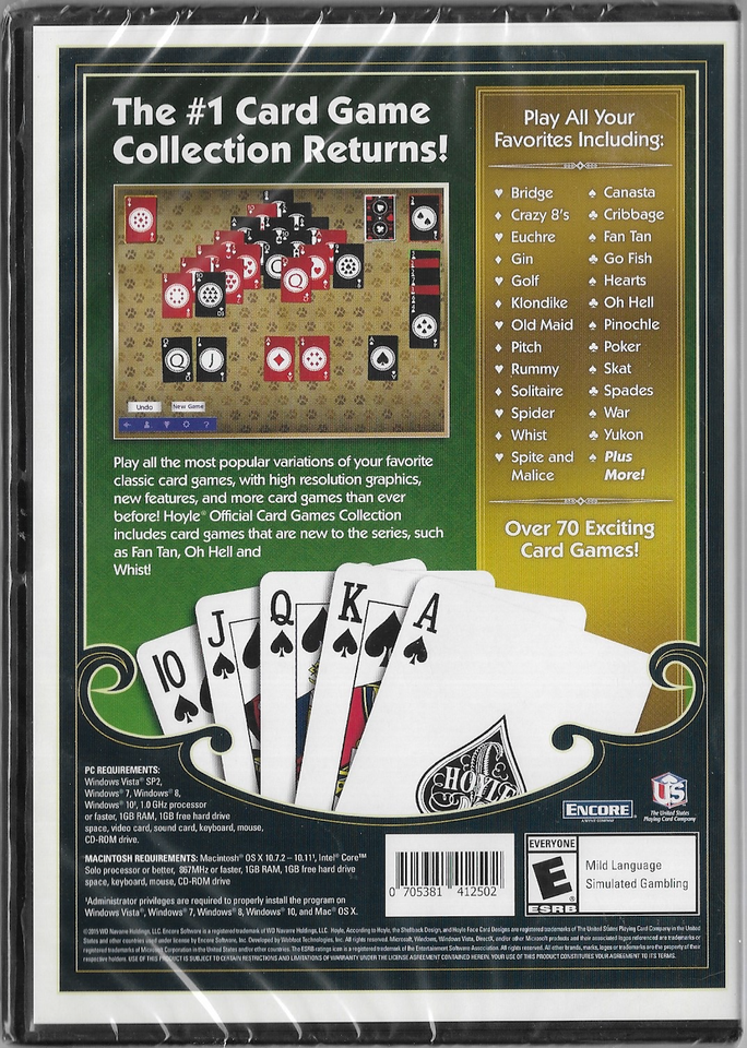 Encore HOYLE Card Games (PC, MAC) NEW SEALED! 705381412502| eBay