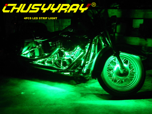 4x Motorcycle Green LED Under Glow Lights Strip Kit For Honda CBR600RR ...
