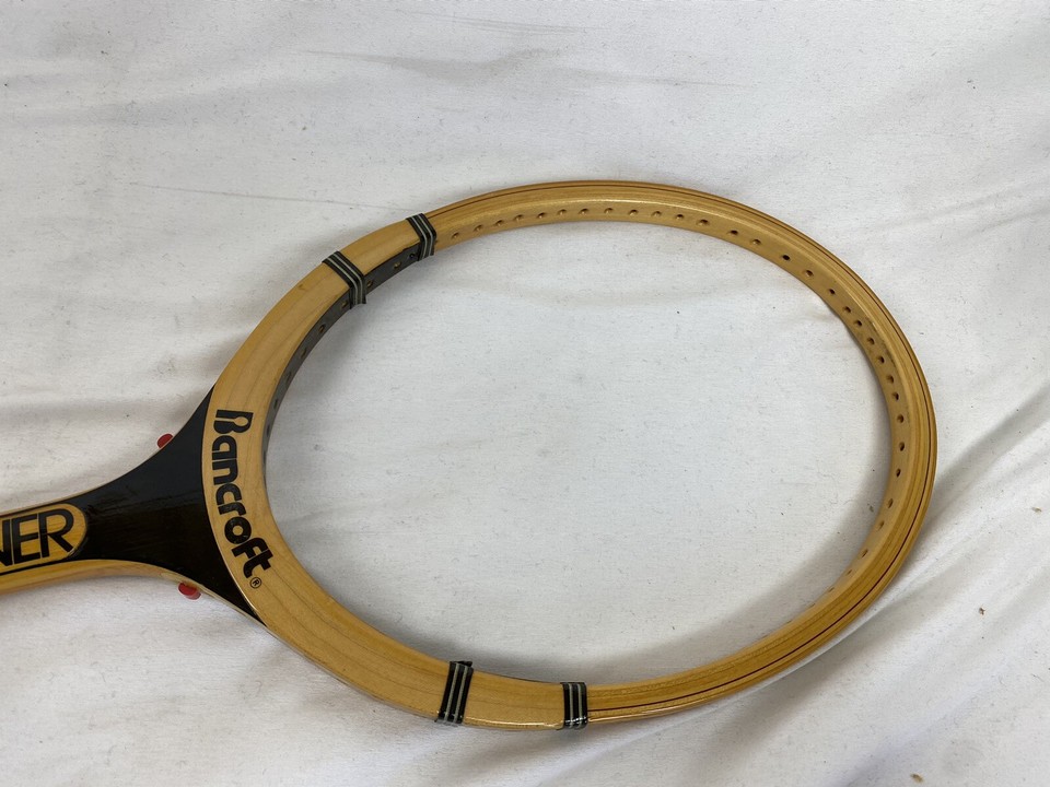 Vintage Bancroft Tennis Racket Super Winner NOS 4 1/2 L Bamboo Ash ...