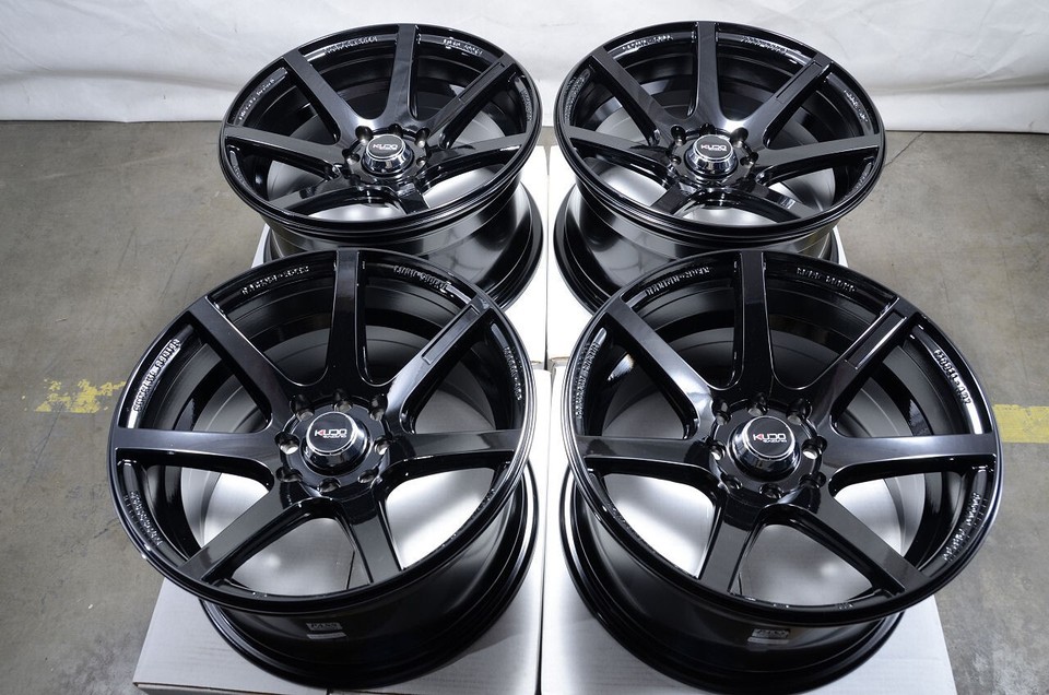 15x8 Black Aluminum Wheels Rims 4x100 4x114.3 Toyota Tercel Yaris ...