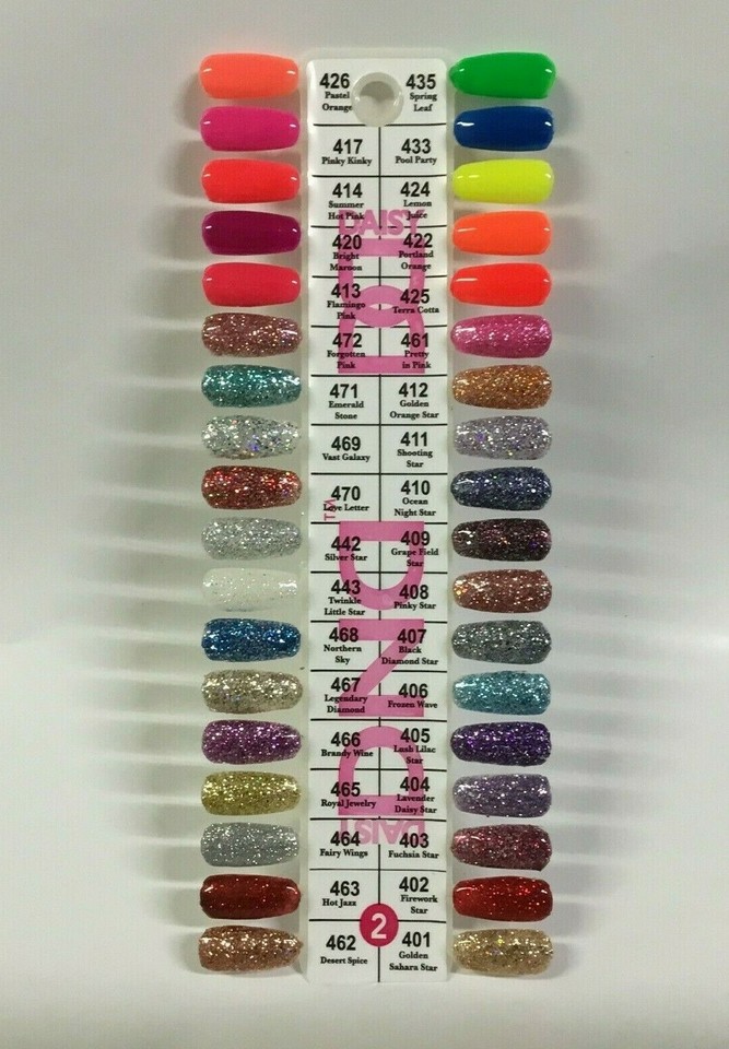 DC&DND Daisy Color Chart Gel Polish Color Sample Chart Palette Display ...