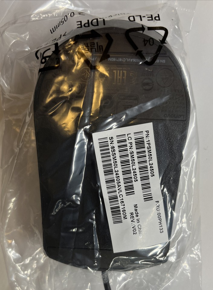 NEW Lenovo 00PH133 Black USB Optical Mouse SM-50L24506 | eBay