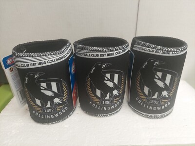 3 AFL Collingwood Magpies Team Song Can Stubby Coolers Holders - Jersey ...