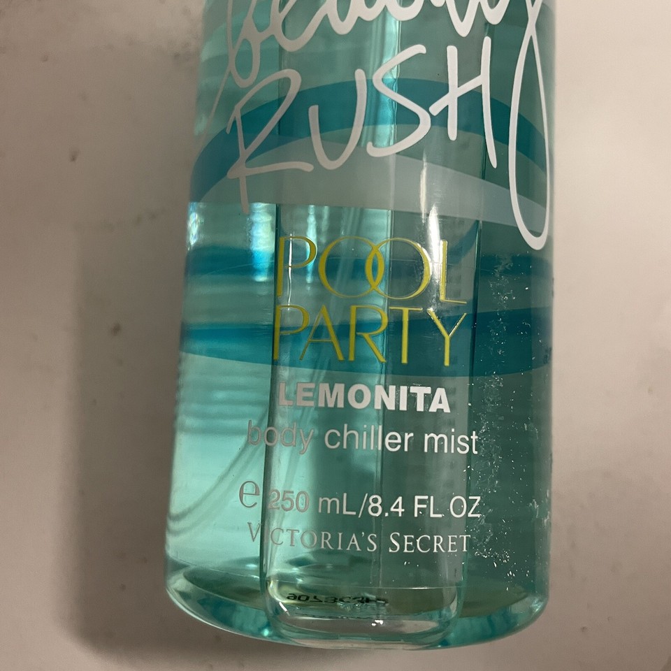 Victoria's Secret Beauty Rush Body Chiller Mist Pool Party Lemonita 8.4 ...