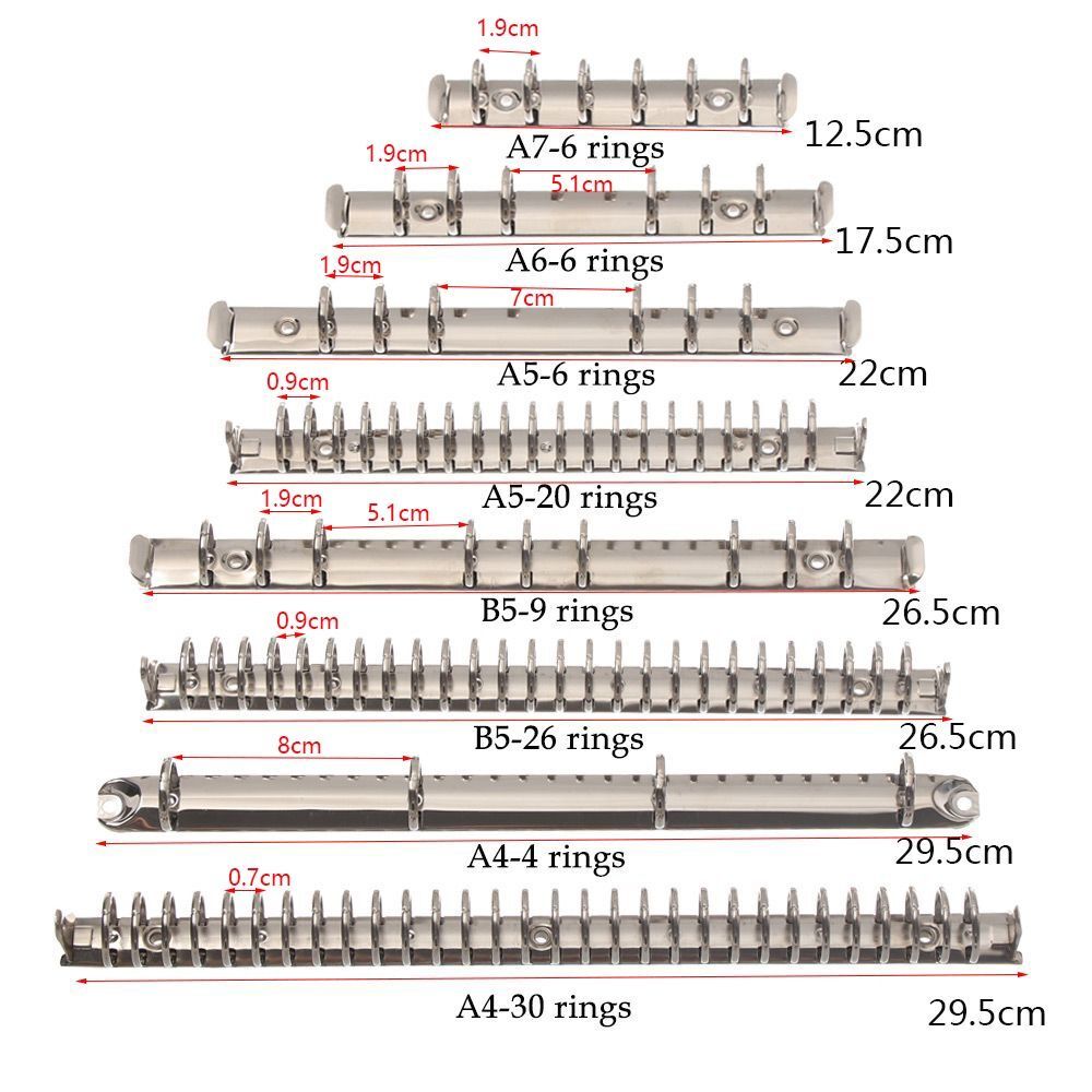Metal Ring Binder Loose-leaf File Folder Binder Clip Notebook Binding ...
