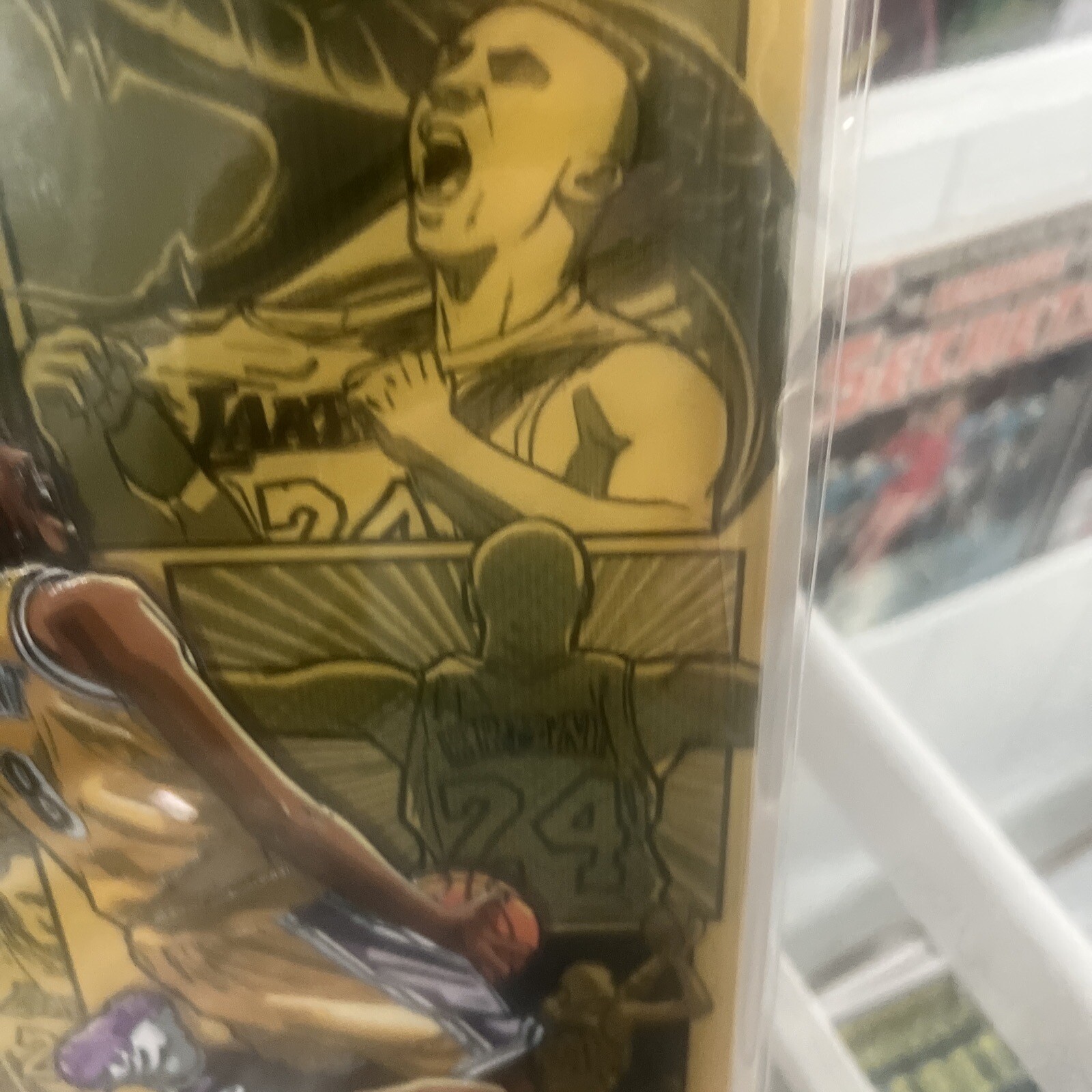 Kobe Bryant acrylic cover Los Angeles comic con Matthew Waite 1/4 CoA ...