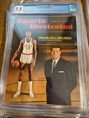 October 30, 1961 Wilt Chamberlain RC First Sports Illustrated NO LABEL ...