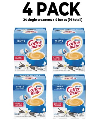 Coffee Mate, 4 PACK, Liquid Coffee Creamer, French Vanilla, 24 single ...