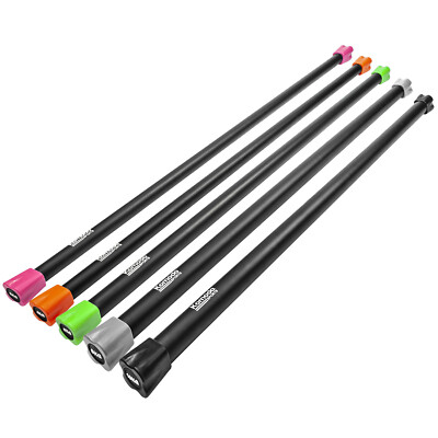 Aerobic Weighted Body Bar 2kg-10kg Exercise Barbell Colour Coded Weight ...