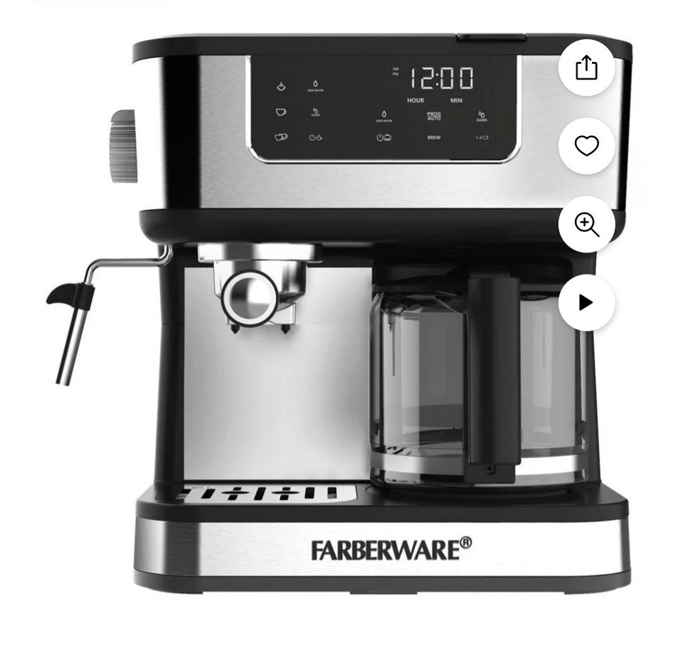 !!NEW!! Farberware Dual Brew 10 Cup Coffee + Espresso Maker w ...