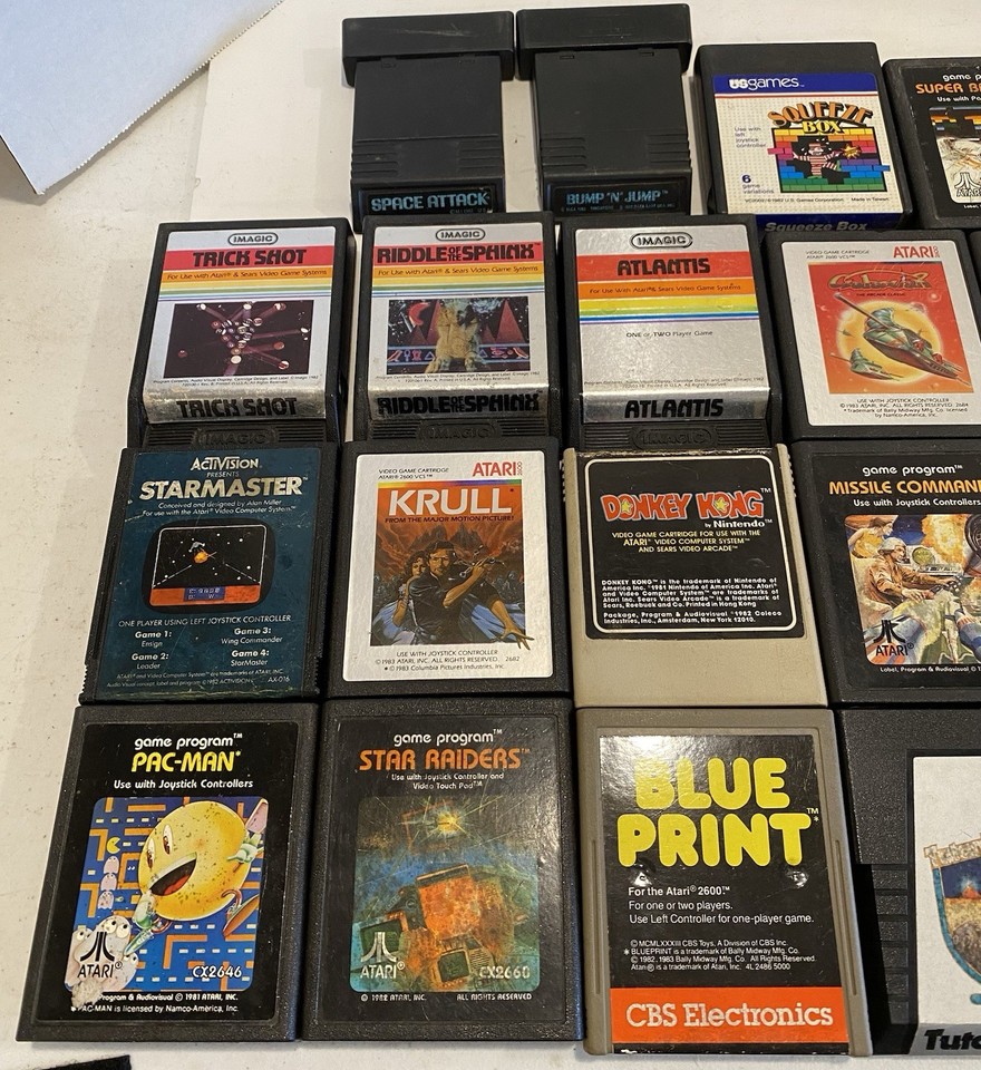 Lot Of 31 Atari 2600 Games Pitfall Donkey Kong Space Invaders And More ...