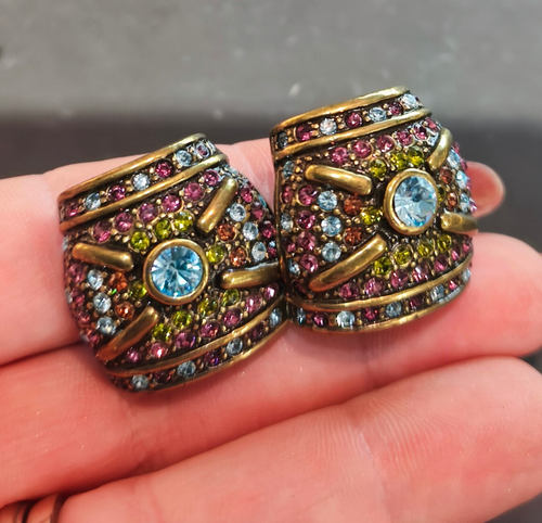 Ohrclips Von Design mit Kristallen Polychrome Signature Heidi Daus - Ohrringe | eBay.de