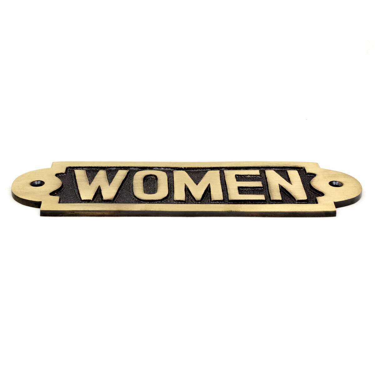 Solid Brass Women Sign Plaque 2.18 H x 7 W Lacquered Finish with ...