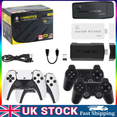40000+ 4K HDMI TV Video Game Stick Retro Gaming Console w/ 2*Wireless ...