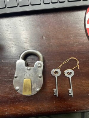 Vintage Payal Padlock Lock, Two Keys, Works Great, Polished, India | eBay