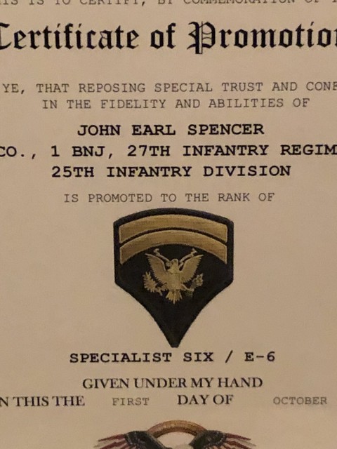 SPECIALIST SIX / SPC-6 (E-6) U.S. Army ~ Commemorative Promotion ...