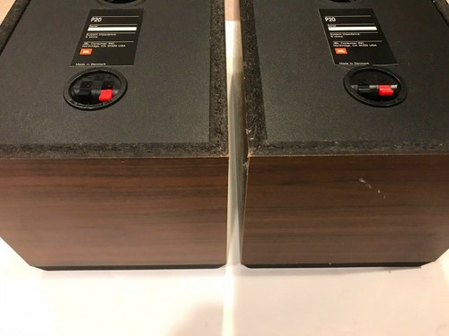 JBL Speaker Pair Vintage Model P20 Bookshelf Compact Wood Grain Made In ...