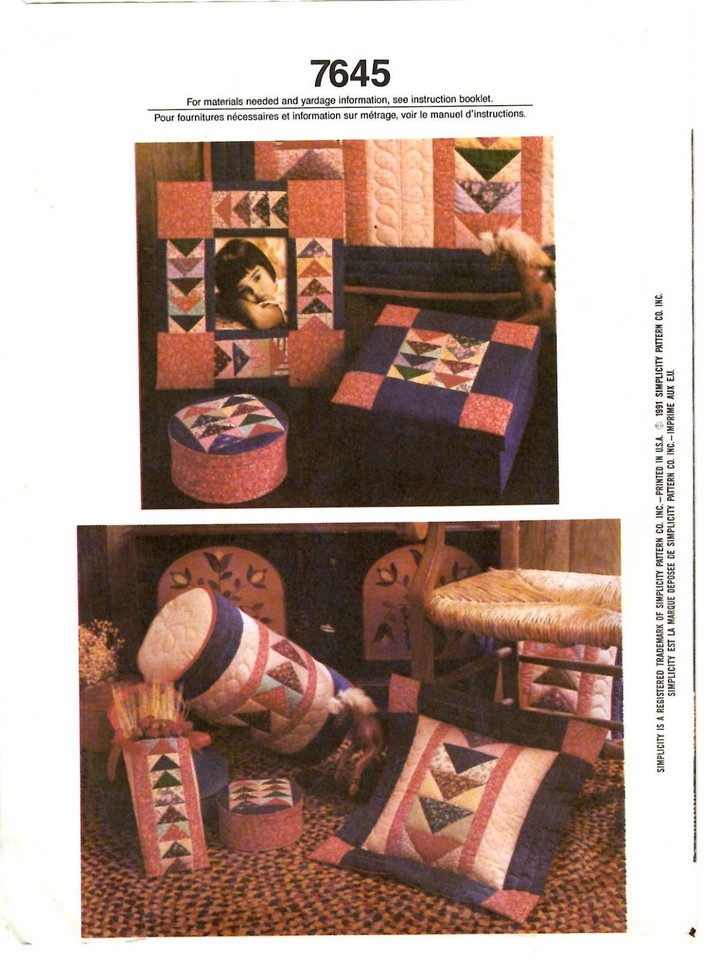 Simplicity Quilt Pattern Book FLYING GEESE PATCHWORK 7645 Shirley ...