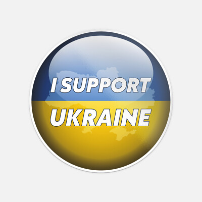 I Support Ukraine Glossy Car Bumper Vinyl Sticker Decal "SIZES" | eBay