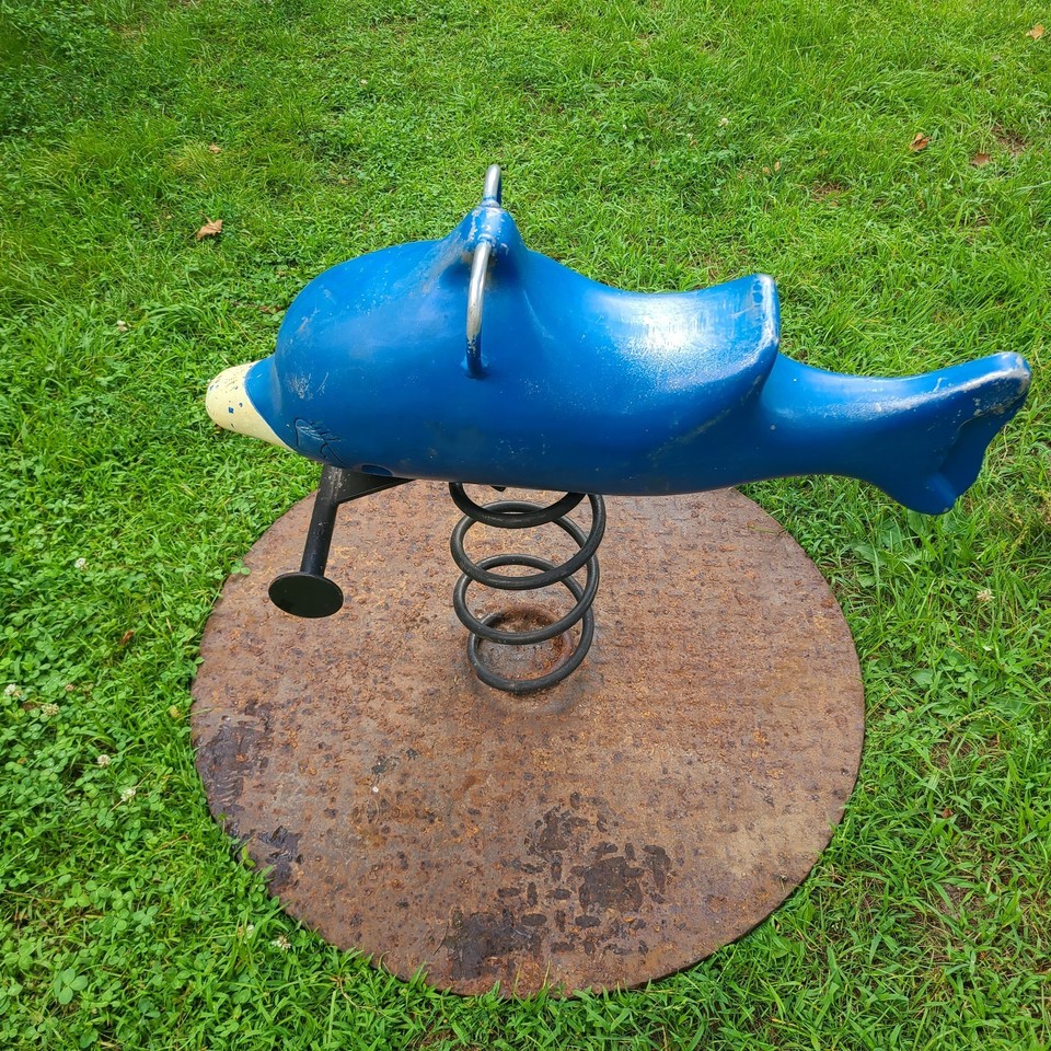 Vintage Spring Playground Dolphin Spring Rider | eBay
