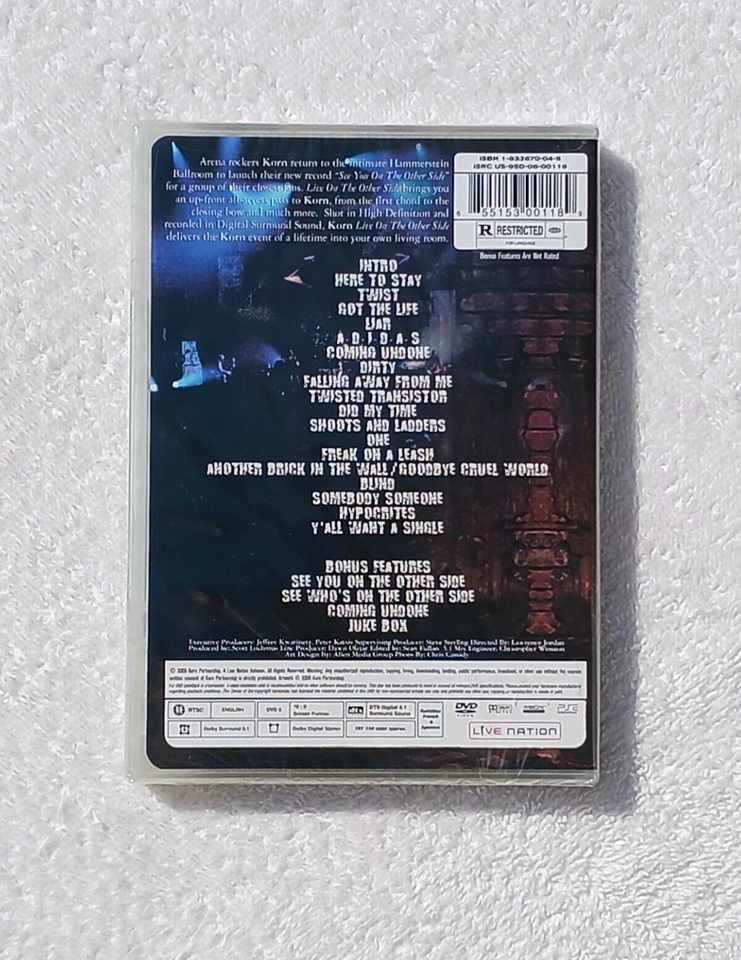 Korn - Live On The Other Side (DVD, 2006, Widescreen) NEW Sealed ...