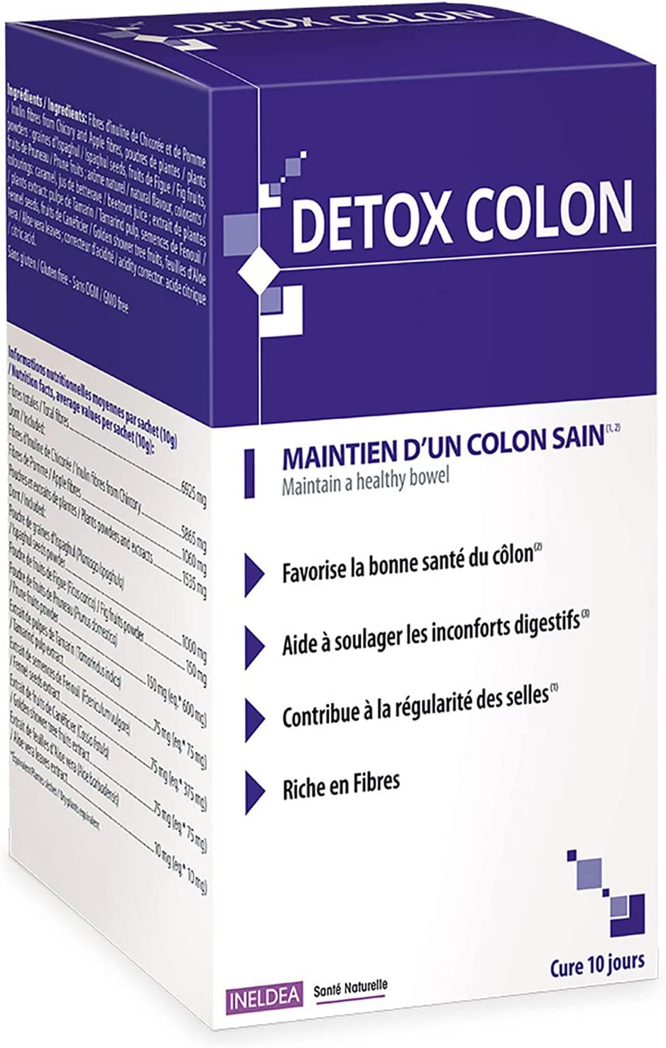 Detox Colon - Détoxifie Naturellement - Bien-Être Général - 10 Sachets ...