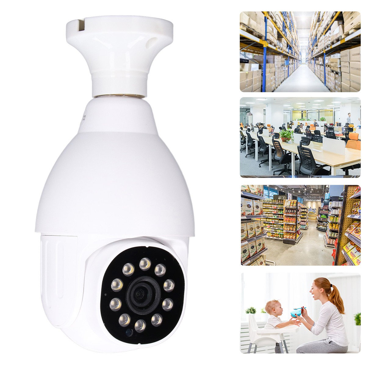 Motion Following Camera Tuya Smart Life APP 3MP WiFi Battery Solar