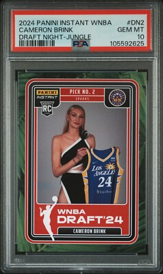 Cameron Brink Panini Instant WNBA Draft Night #DN2 Jungle 16/25 PSA 10 ...