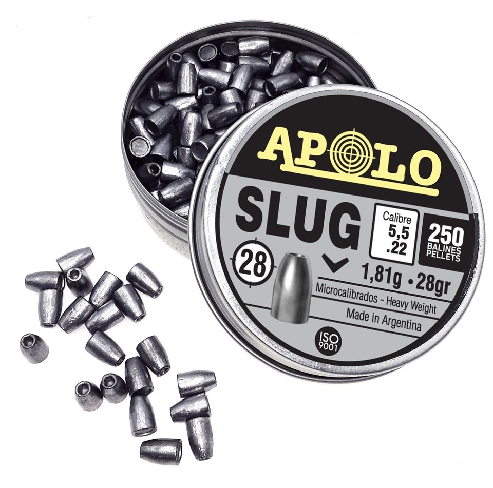 Apolo Slug Air Gun Pellets Heavy Hollowpoint Slug Rifle Pellets .177 ...