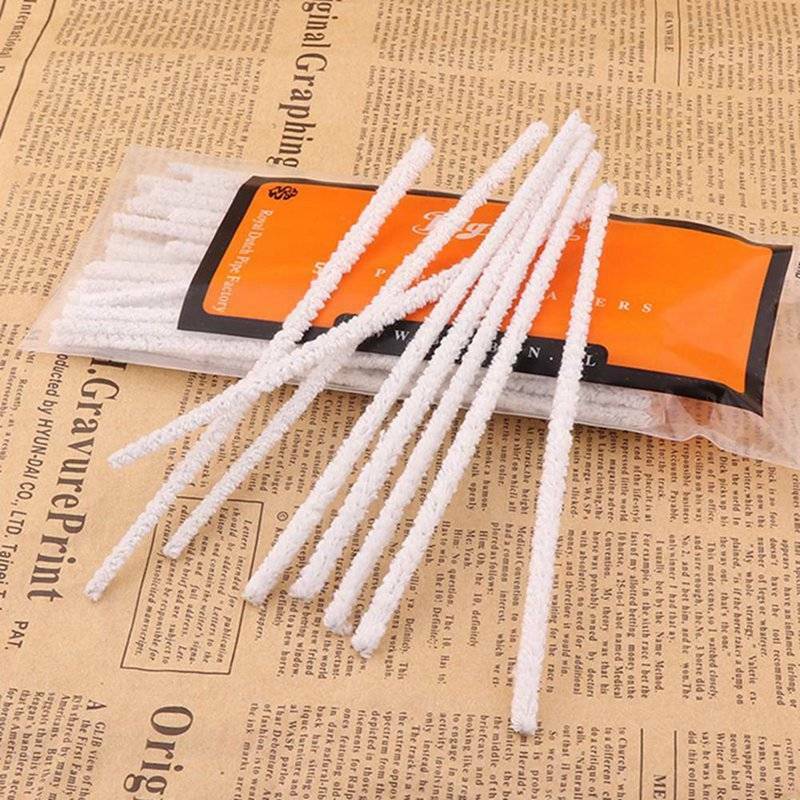 50pcs Intensive Cotton Pipe Cleaners Smoke Pipe Cleaning Tool White ...