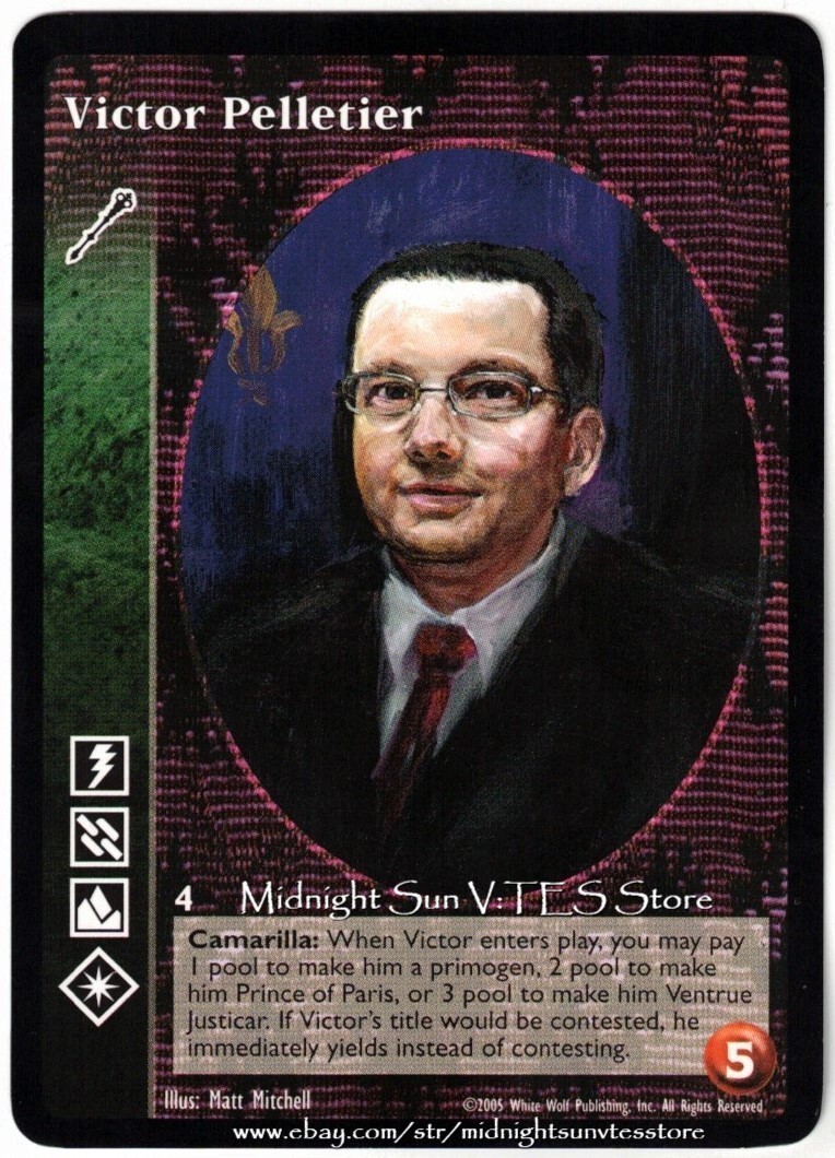 Victor Pelletier Ventrue White Wolf Championship Promo V:TES VTES ...