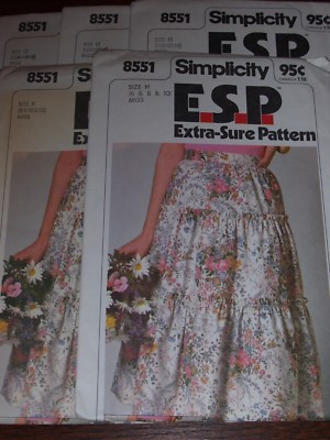 🌺1978 UNCIRCULATED SIMPLICITY #8551-LADIES EASY THREE TIER SKIRT ...