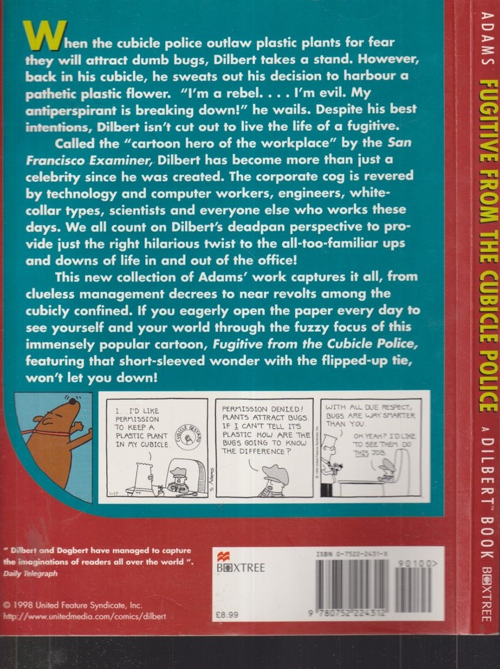 Dilbert: Fugitive from the Cubicle Police by Scott Adams (Paperback ...