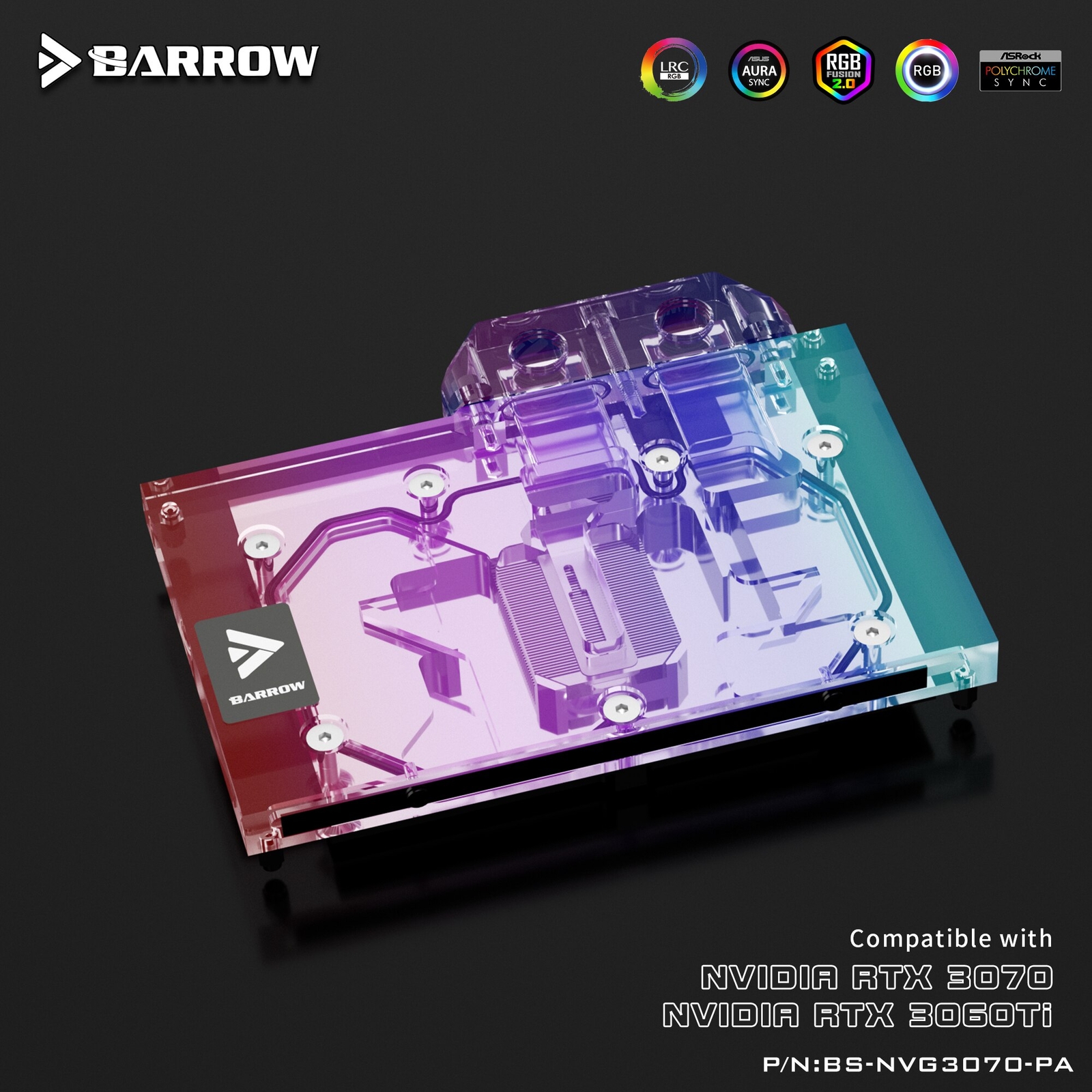 Barrow GPU Water Block for NVIDIA Founder Edition RTX3070 3060t i/ BS ...