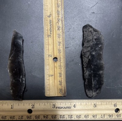 Mayan Obsidian Core Flaking Blades/ Razor Blades ; Pre-Columbian ...