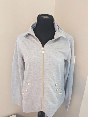 Coral Bay PS Zipper Gray Soft Activewear Yoga Jacket New w/Tags Ladies ...