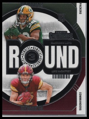 2024 Panini Contenders #14 Luke McCaffrey / MarShawn Lloyd Round ...