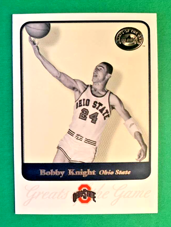 BOBBY KNIGHT Ohio State Buckeyes 2001 Fleer "Greats of the Game" Card ...