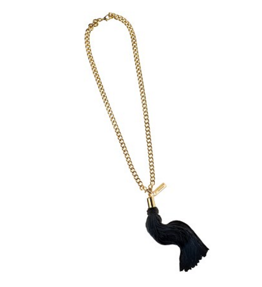 Marc Jacobs DECADENCE LARGE Necklace Gold Tone Chain Tassel black in ...