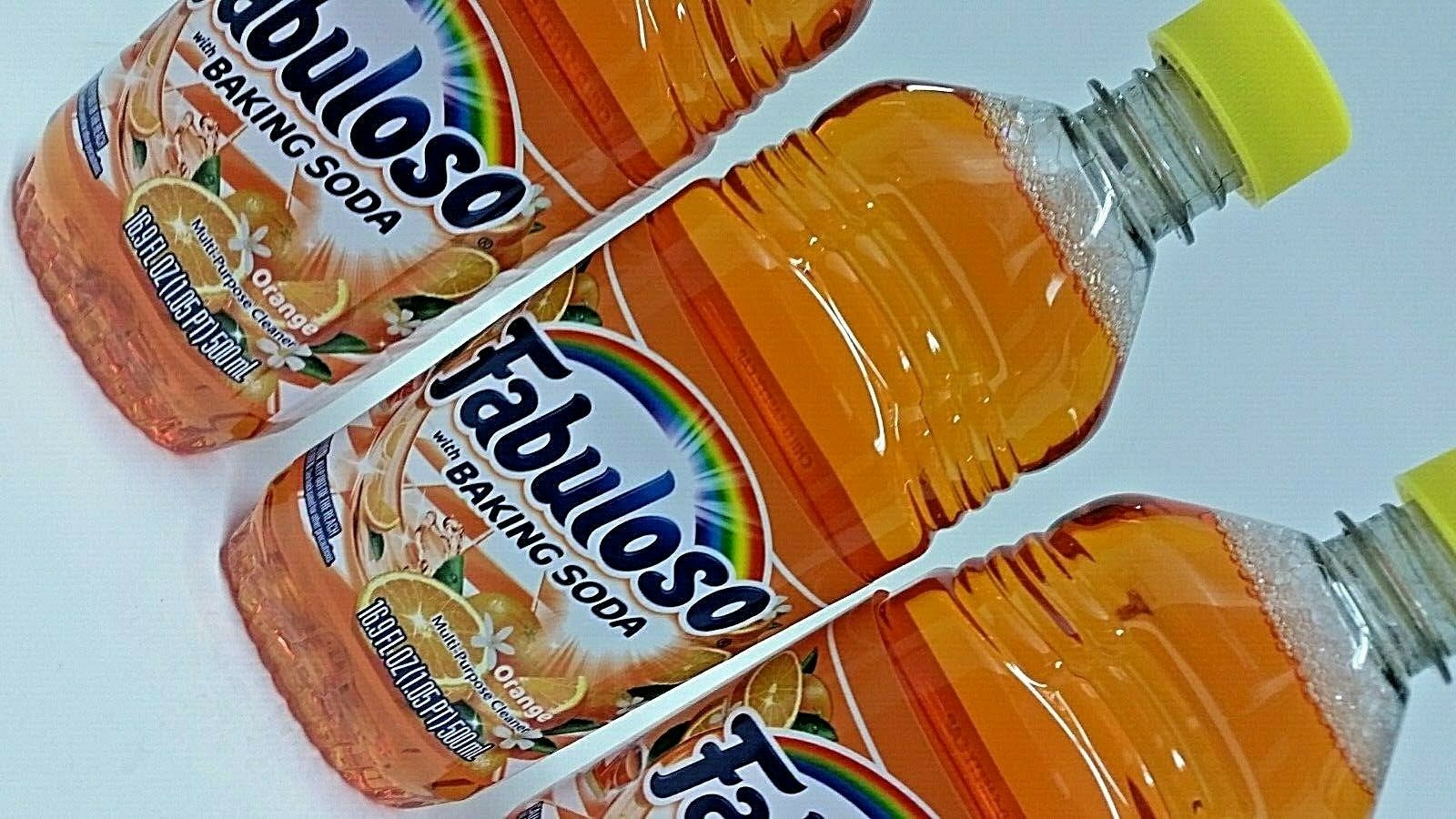 3 Bottles x Fabuloso ORANGE w/ BAKING SODA All Purpose Cleaner 16.9 oz ...