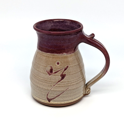 Clement Clayworks Mug 14 oz. Raspberry Glaze Enjoy Life! Hand Thrown ...
