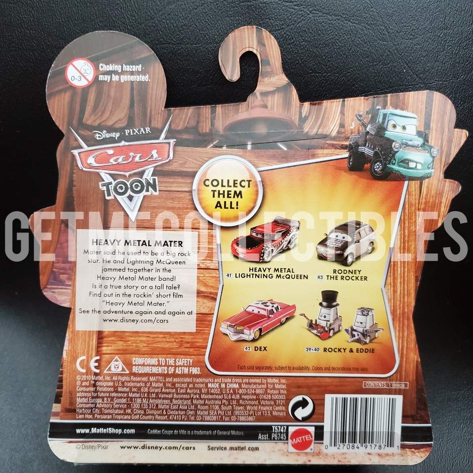 DISNEY PIXAR CARS TOON RODNEY THE ROCKER HEAVY METAL MATER SAVE 6% GMC ...