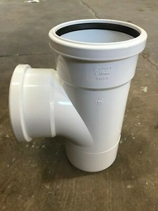 uPVC Push-Fit Soil Pipe 110mm Tee Branch - White | eBay