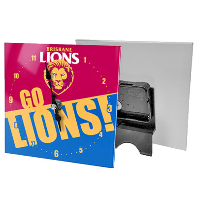 Brisbane Lions AFL Mini Glass Desk Clock Footy Fans Official AFL ...