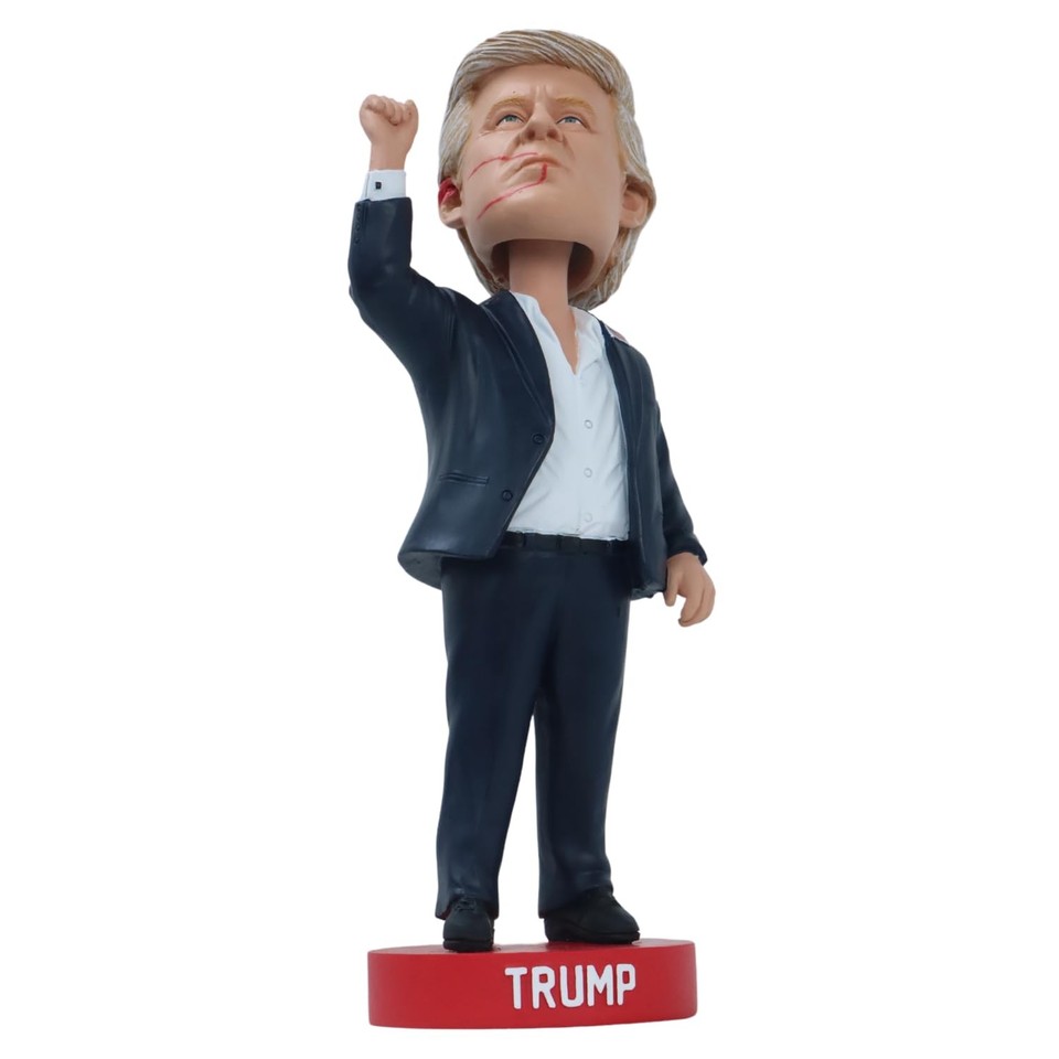 Trump Bobblehead - 8 Inch Trump Keep Fighting Fist Pump Bobblehead ...