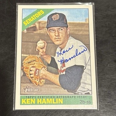 KEN HAMLIN 2015 TOPPS HERITAGE 65TH ANNIVERSARY REAL ONES SIGNATURE ...
