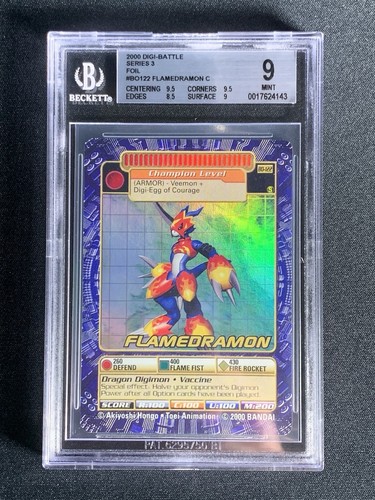 Flamedramon Bo-122S Bandai Digimon Digi-battle Series 3 BGS 9 Mint | eBay