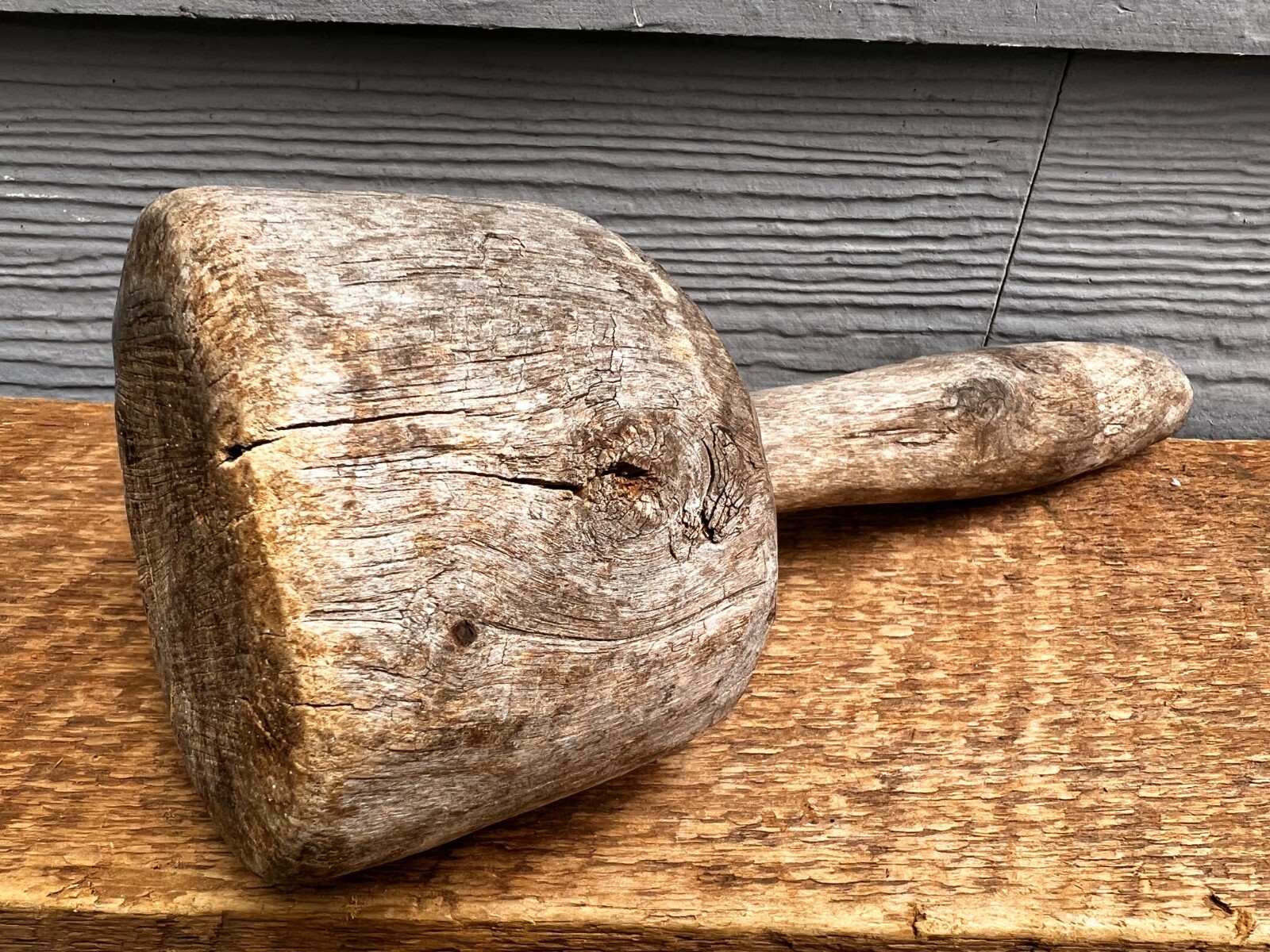 Antique Primitive Wood Pestle Masher Vintage Natural Aged Patina ...